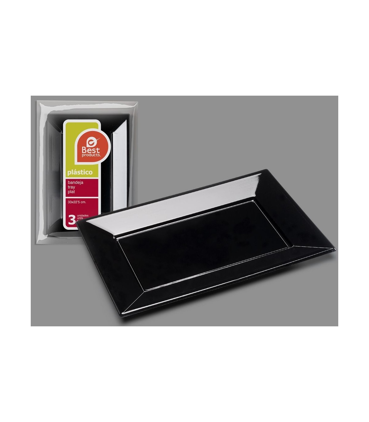 S/3 BANDEJA BLANCA RECTANGULAR 33 X 22,50 CM