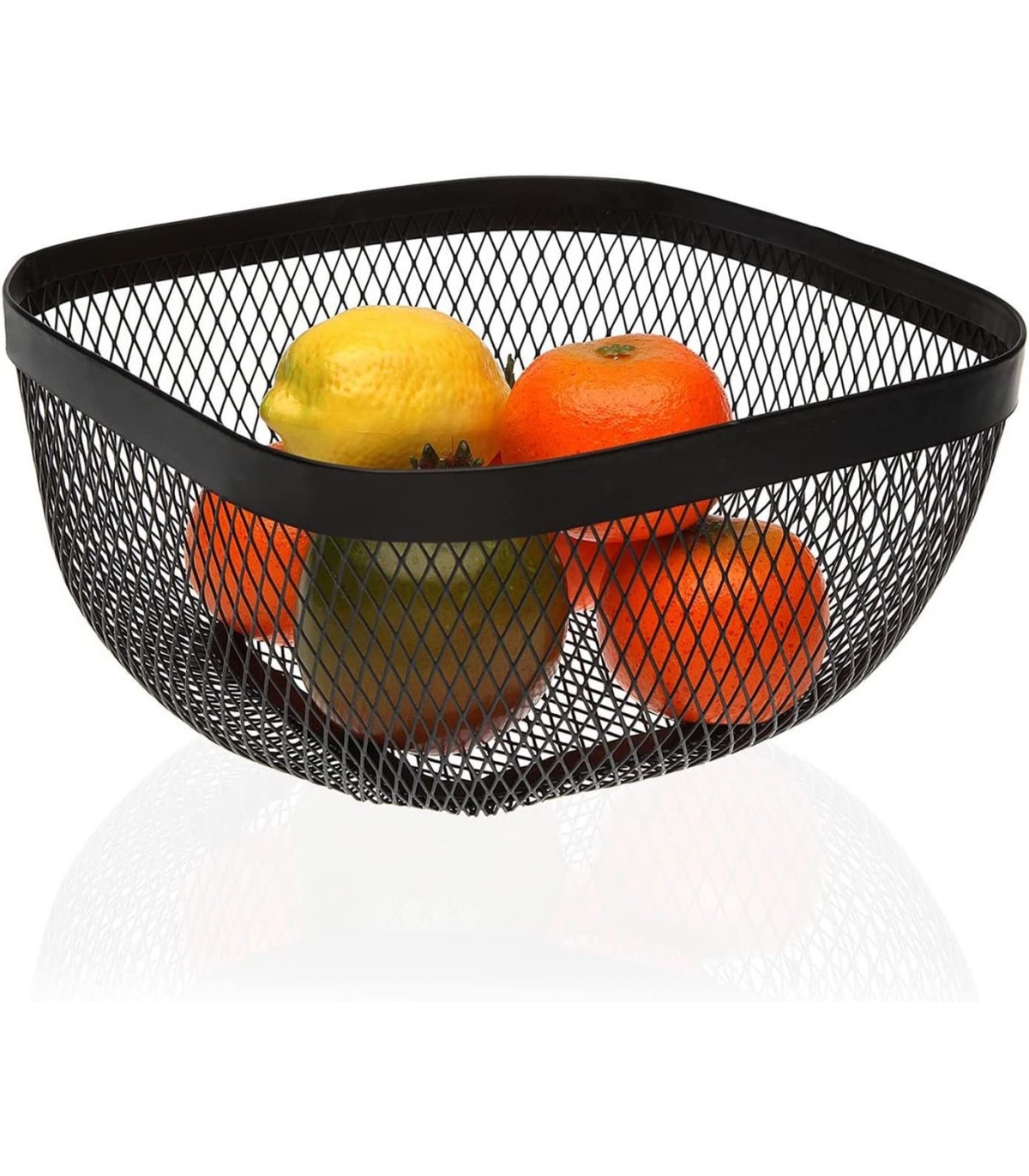 Frutero Metalico Malla, Estructura Resistente y con Gran Capacidad (Negro)
