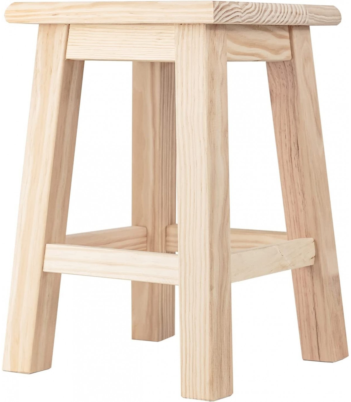 Taburetes Cuadrados de Madera con Reposapies (30 x 30 x 40 cm)