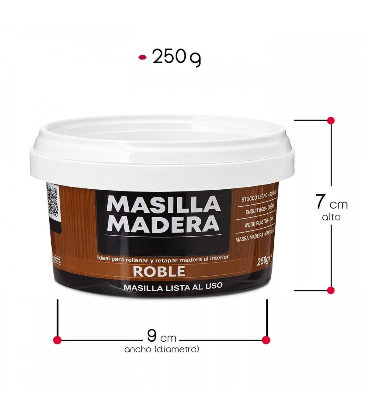Masilla Para Madera Para Rellenar Y Tapar Madera 250g Lista Para Usar