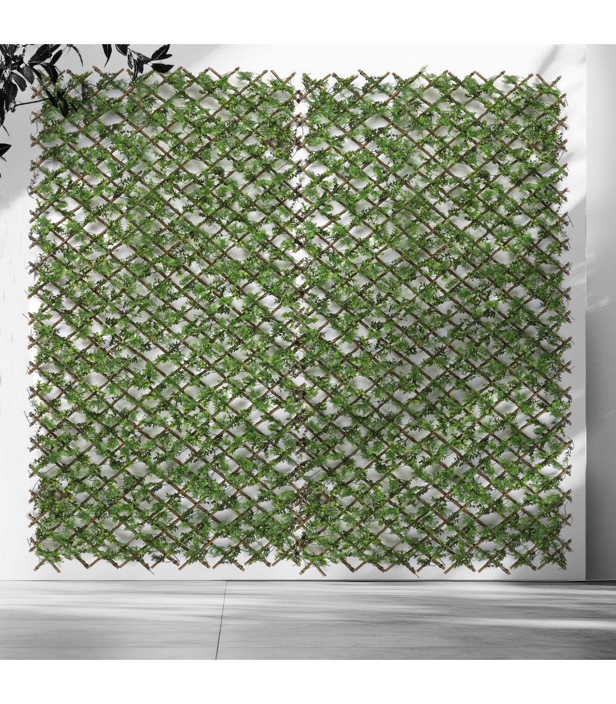 Panel Extensible Hojas Artificial, Plástico (PE), 90x180 cm, Interior y ...